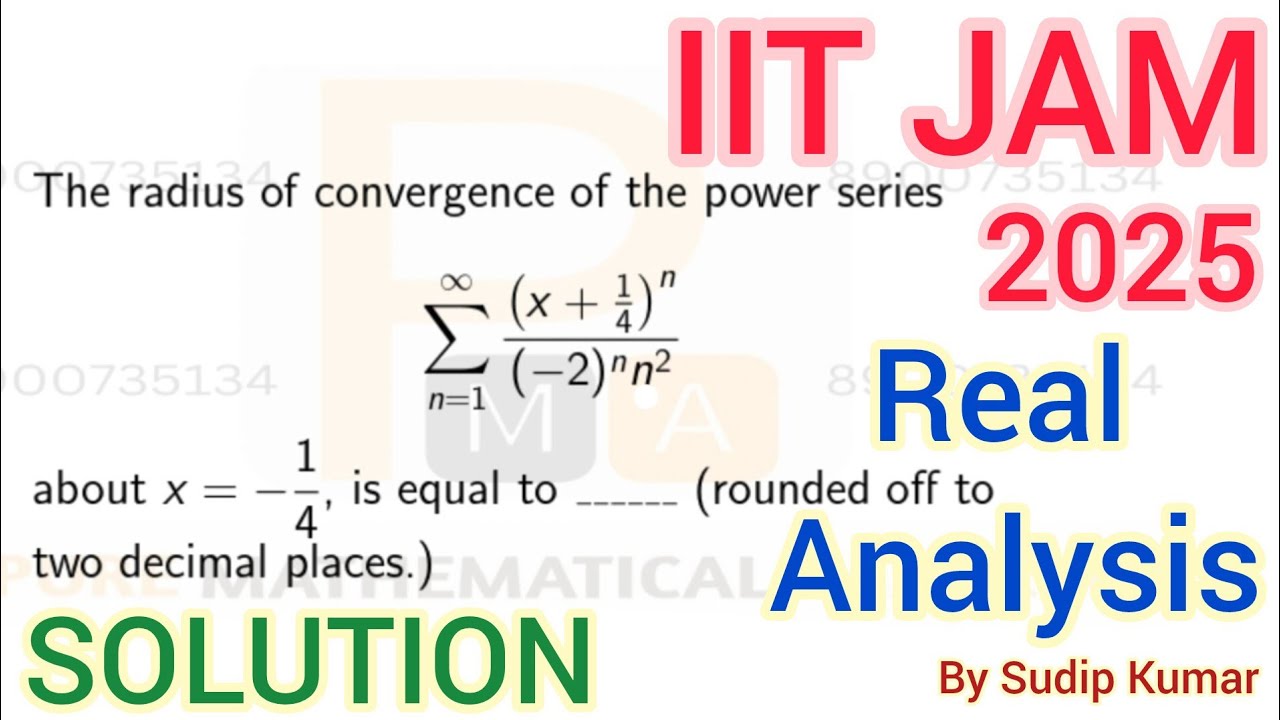 IIT JAM 2025 Real Analysis Solution | IIT JAM 2025 Mathematics Q.No 41 ...