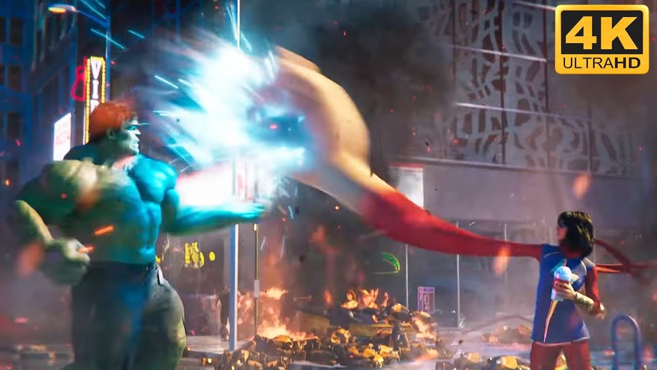 Hulk Chase Ms. Marvel & Save Her Scene (2023) Marvel Avengers - YouTube