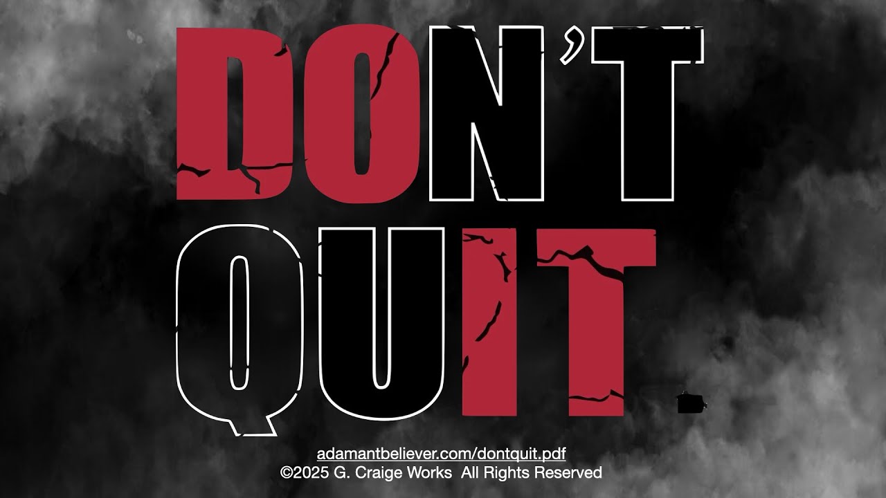 Don't Quit! - A Message By: G. Craige Lewis of EX Ministries - YouTube