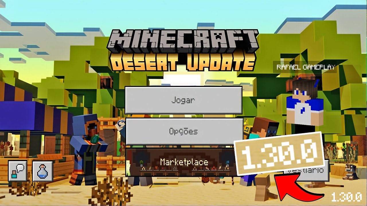 ATUALIZAÇÃO DO DESERT UPDATE NO MINECRAFT 1.30?! - (Mcpe Bredock) - YouTube