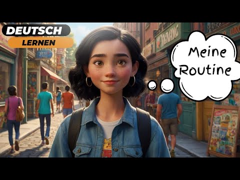 Meine Routine| Deutsch Lernen | Hören & Sprechen |Deutsche Dialoge ...