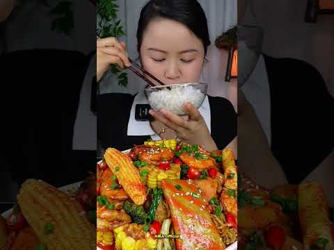 #mukbang mix food eating #asmr spicy food eat
