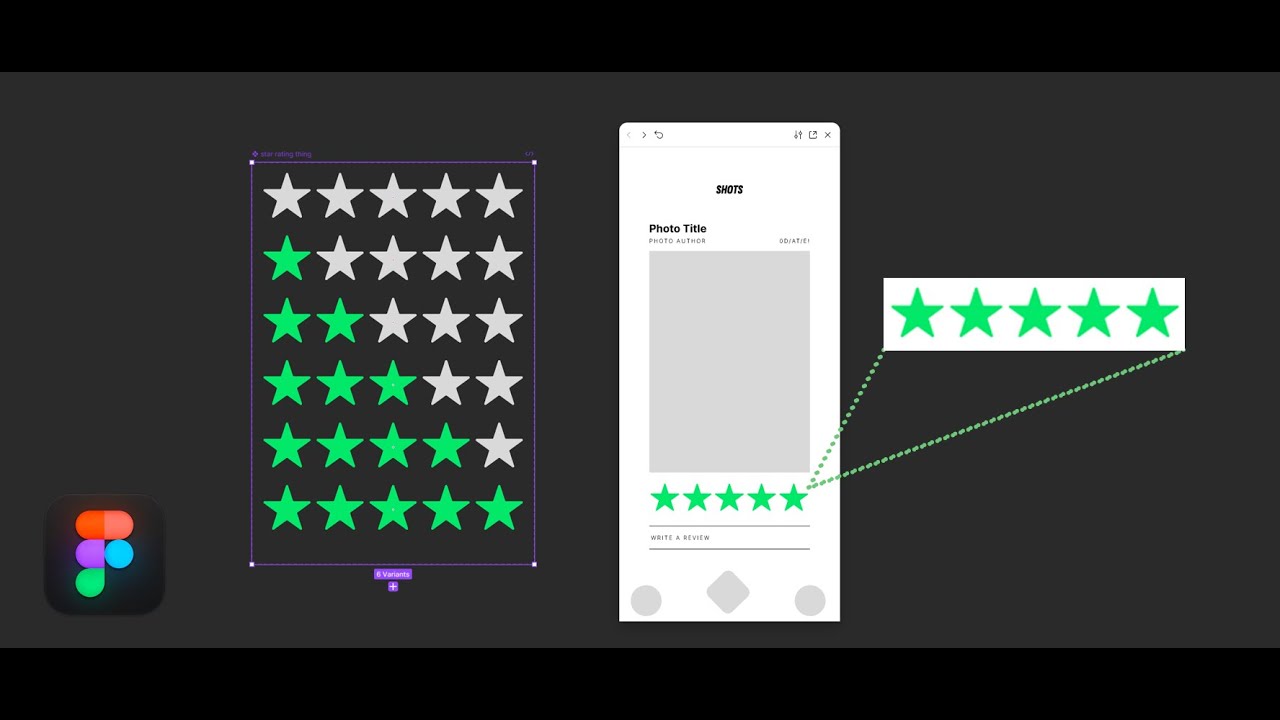 5 star rating tut - figma - YouTube