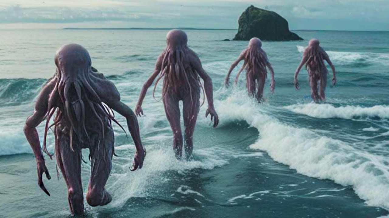 This Man's Camera Caught Some Creatures Crawling out of the Ocean - YouTube