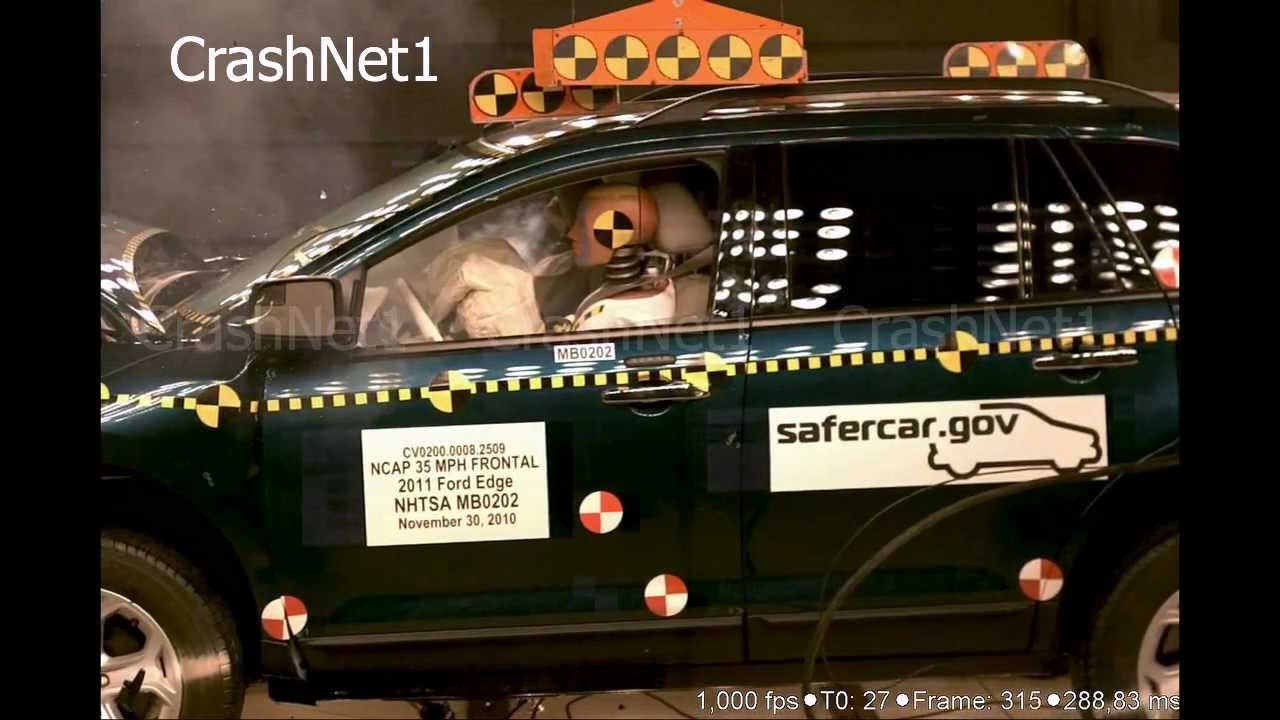 2013 Ford Edge/Lincoln MKX Crash Test (Frontal) - YouTube