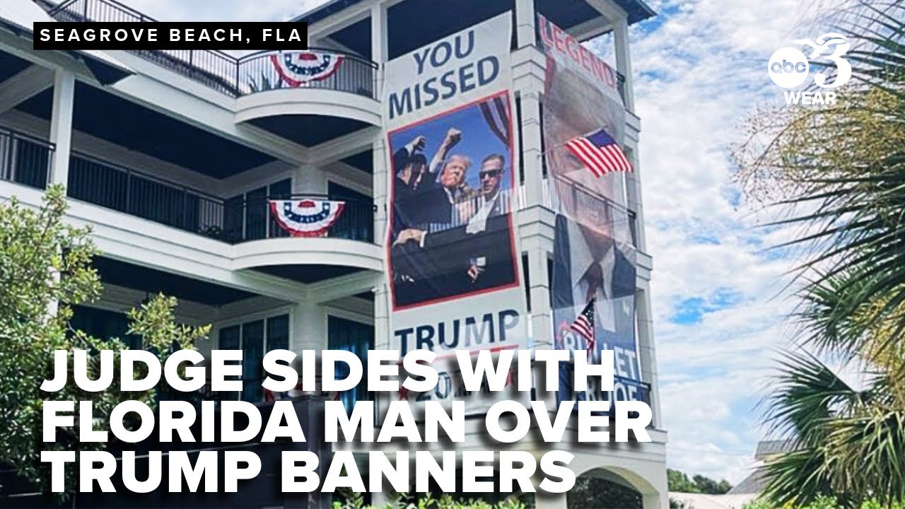 Florida man wins free speech case over massive pro-Trump banners on his ...