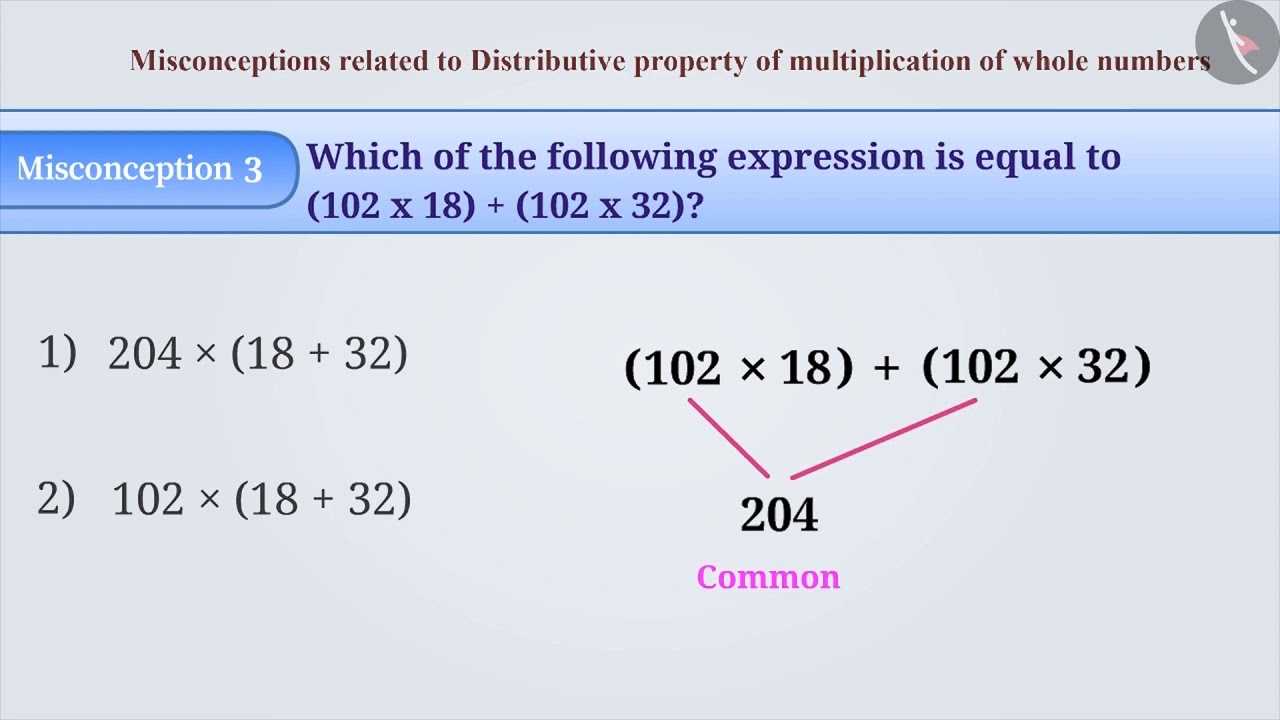 Distributive Property Of Whole Numbers Part 3 3 English Class 6 Distributive Property Of Whole Numbers Part 3 3 English Class 6