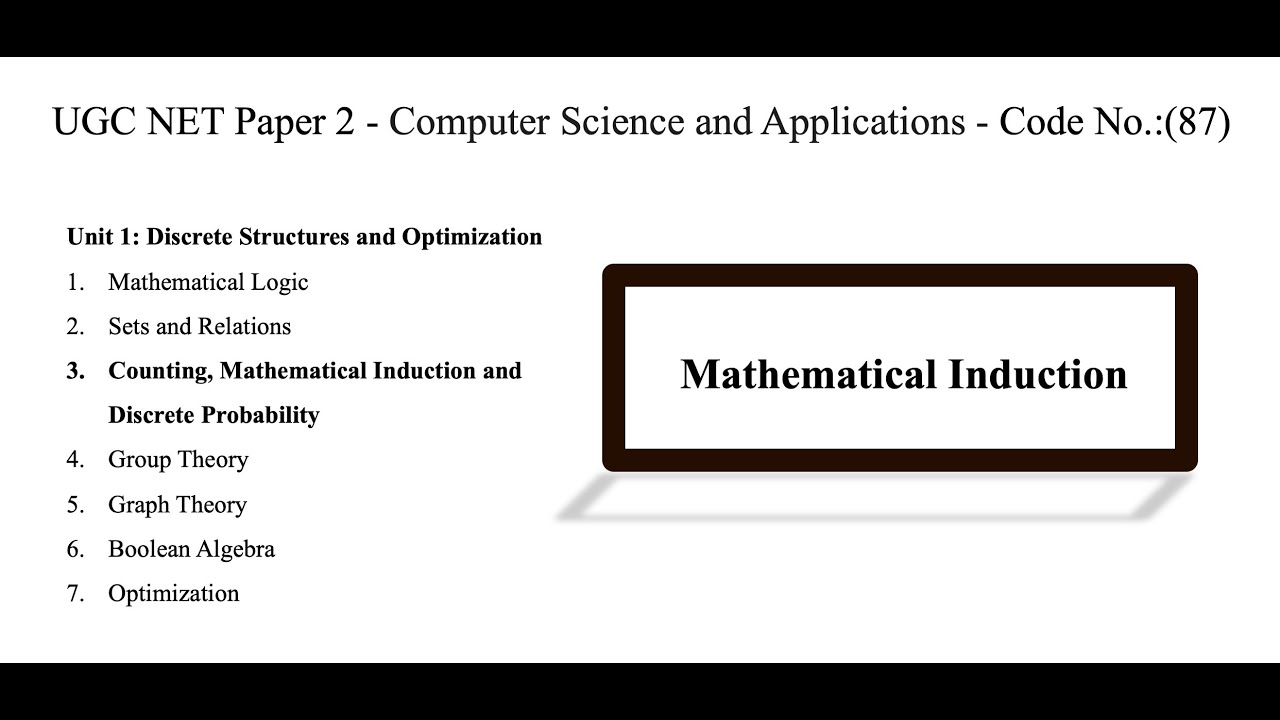 Ugc Net Cs Discrete Structures And Optimization Mathematical Induction 4 Youtube