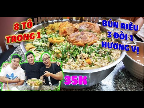 8 Tô BÚN RIÊU BÀ DÚ 3 Đời 1 Hương Vị Trong Tô Siêu To Khổng Lồ. - YouTube