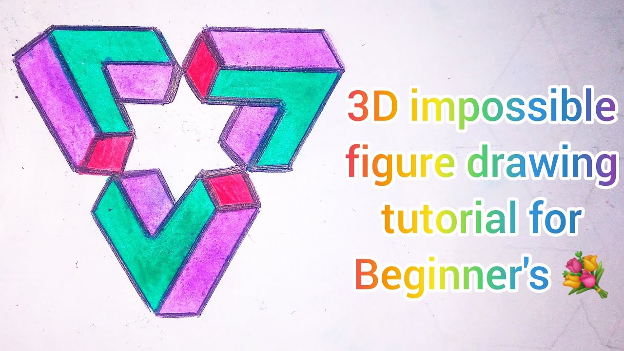 3D art tutorial for beginners 💐#art #3d #drawing #3dartist #3dart ...