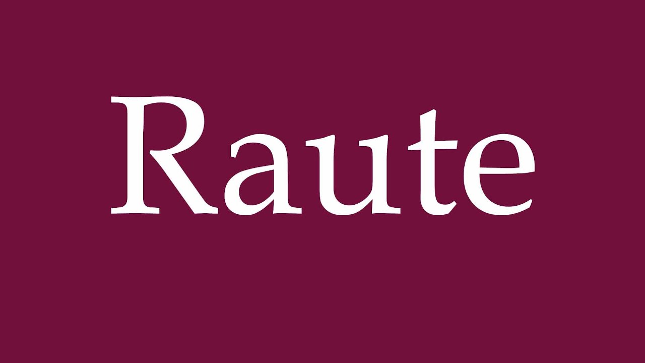 How to Pronounce ''Raute'' (Rhombus) Correctly in German - YouTube