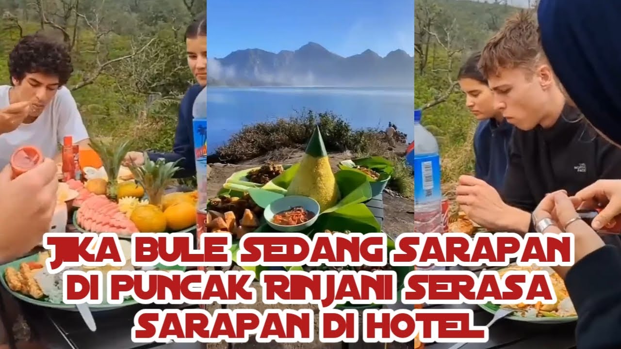 Bule sarapan dipuncak gunung serasa sarapan di hotel berbintang - YouTube