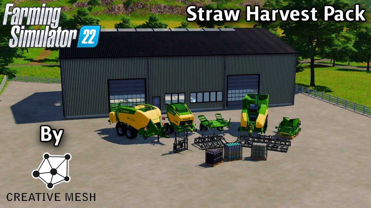 Farming Simulator 22 Showcase - Straw Harvest Pack By Creative Mesh ...