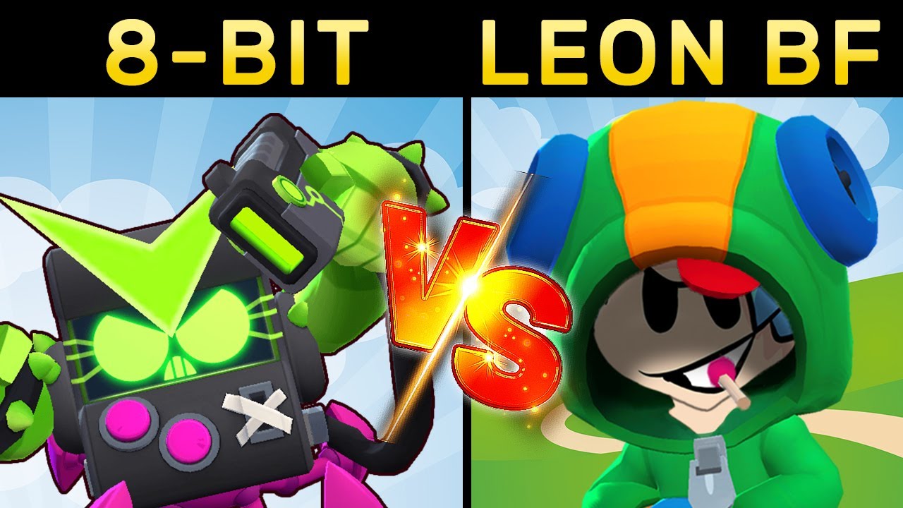 FnF 8-Bit VS Leon X BrawlStars Mod - YouTube