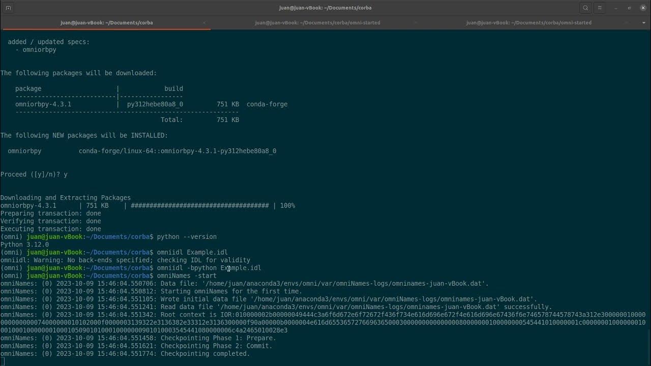 Getting started with CORBA (OmniORB) + Conda + Linux - YouTube