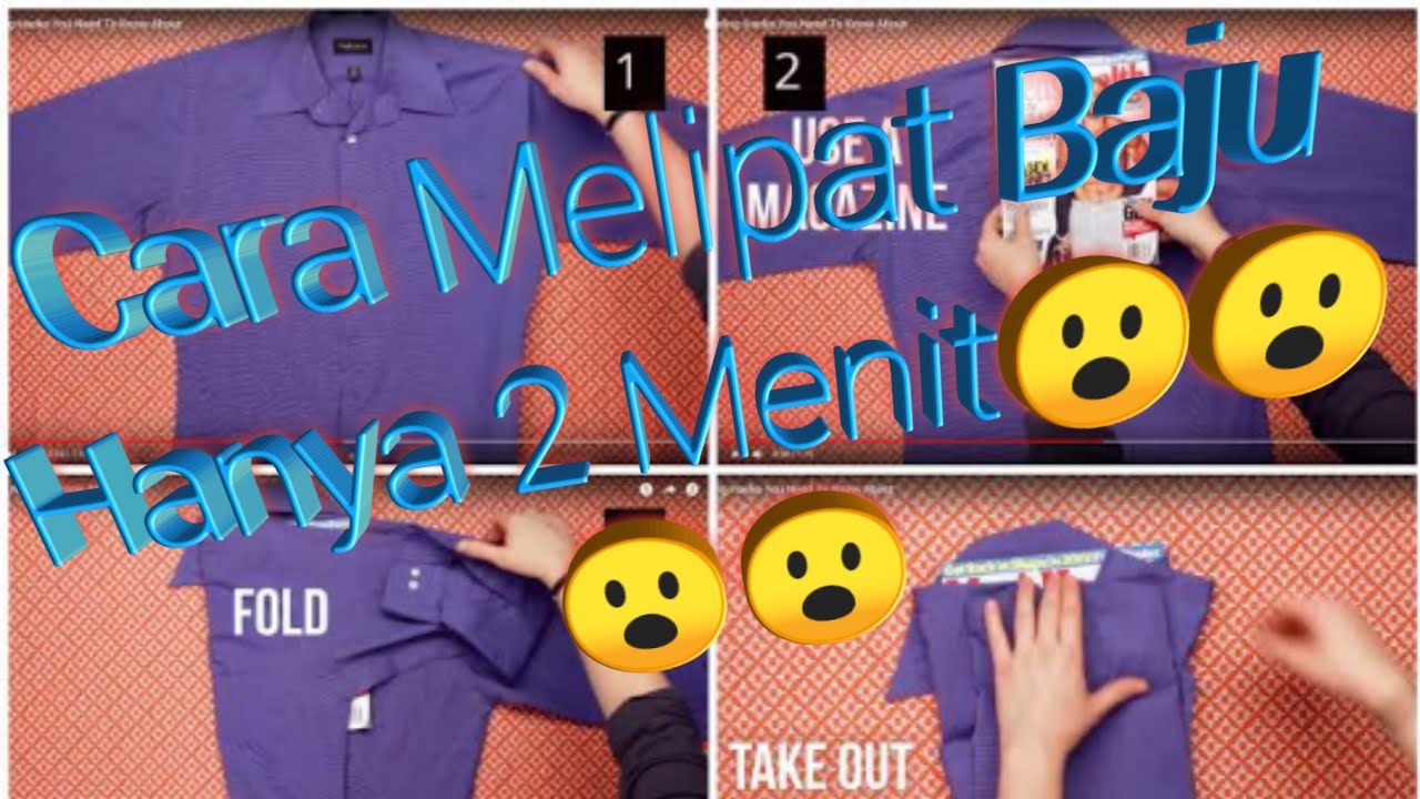 Tutorial melipat baju dengan sangat cepat - YouTube