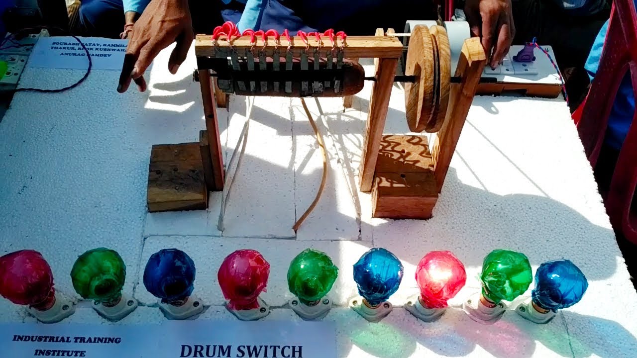 School science project Electric Drum Switch - YouTube