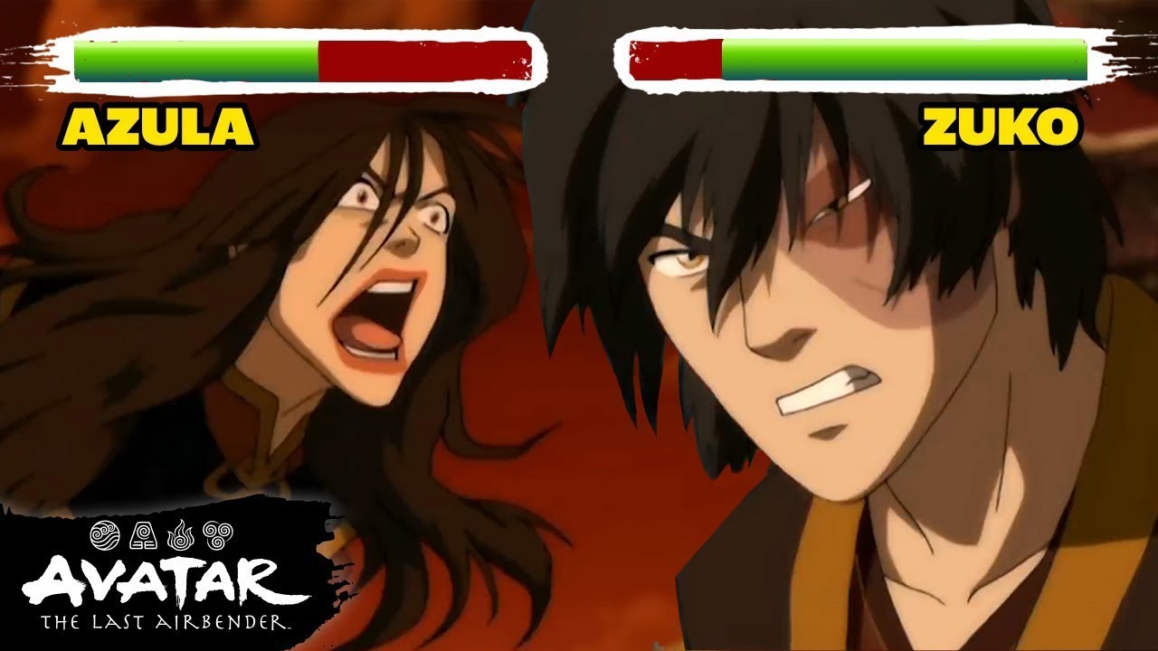 Zuko + Katara vs. Azula WITH HEALTHBARS 🕹 | Final Battle | Avatar: The ...