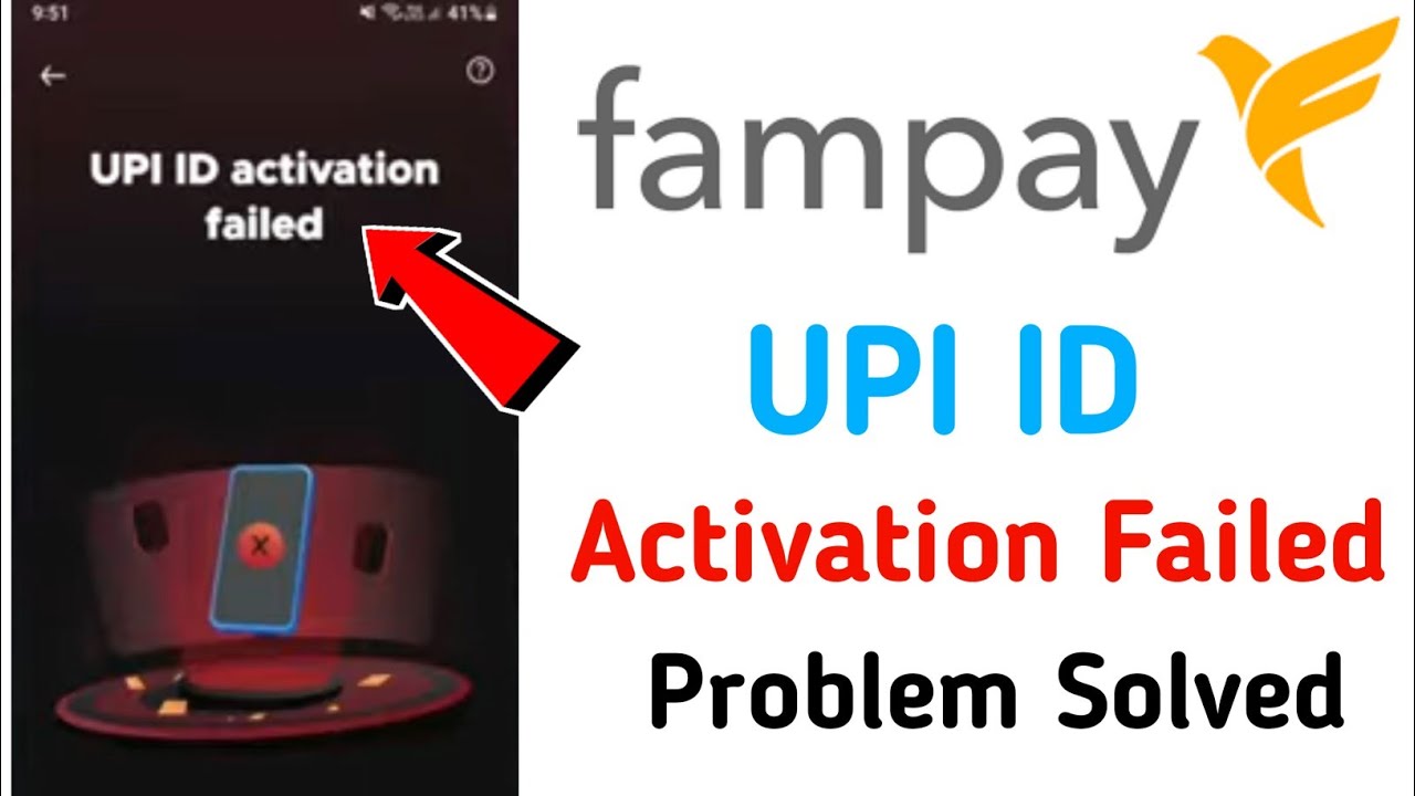 Fampay upi id activation failed problem || fampay reverify via sms ...