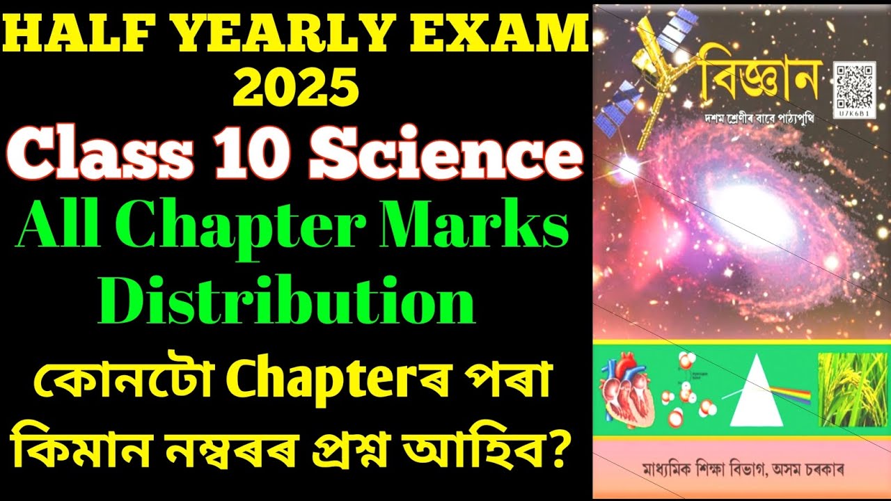 Class 10 science all chapter Mark distribution 2025 | half yearly mark ...