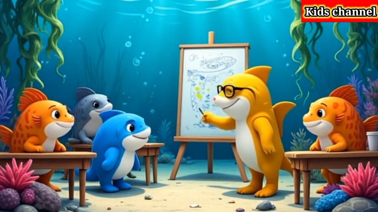 Good Morning Teacher Shark🦈Songs || Nursery Rhymes & Kids Songs - YouTube