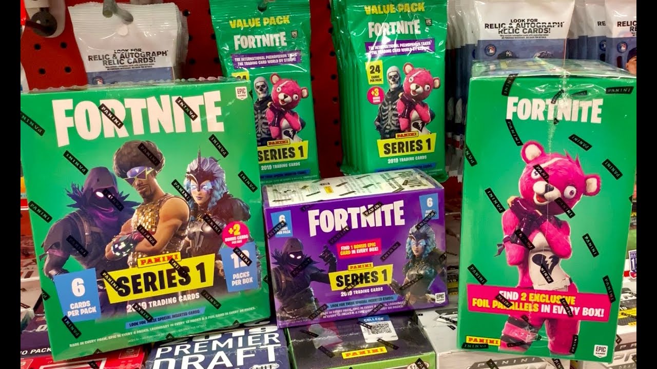 Big Box of Fortnite Trading Cards 🔴 Live Unboxing - Fortnite Series 1 ...