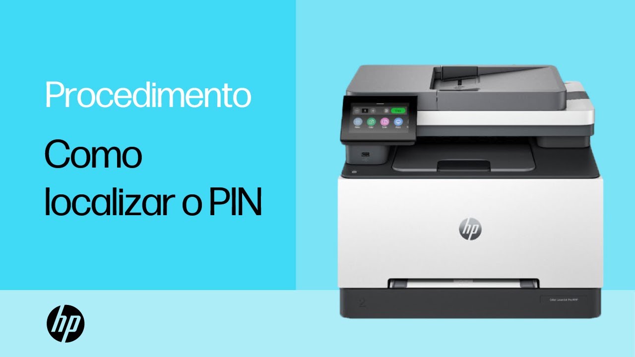 Como localizar o PIN | Impressoras HP Color LJ Pro 3201-3204, 3288, MFP ...