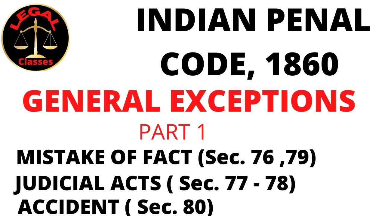 General Defences IPC II Sections 76-80 II Chapter 4 IPC II General ...