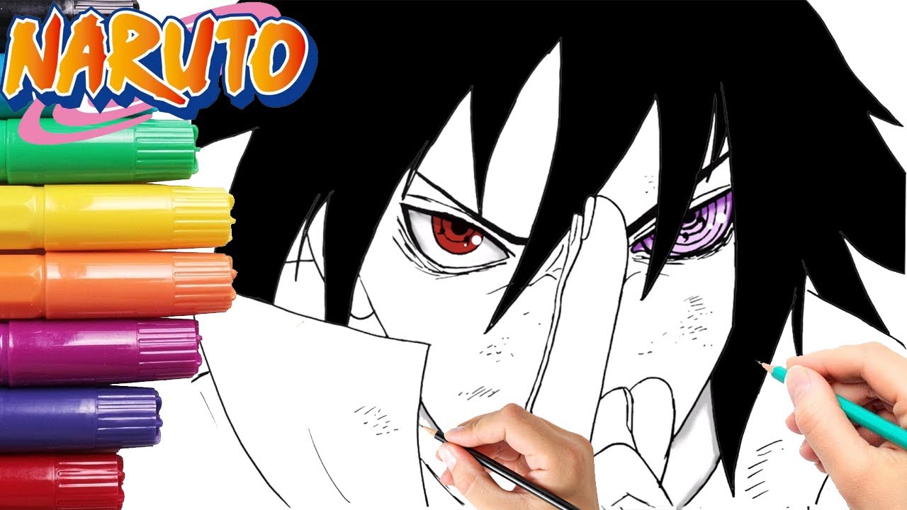 How To Draw Sasuke (Close Up) | Step By Step | Naruto - YouTube