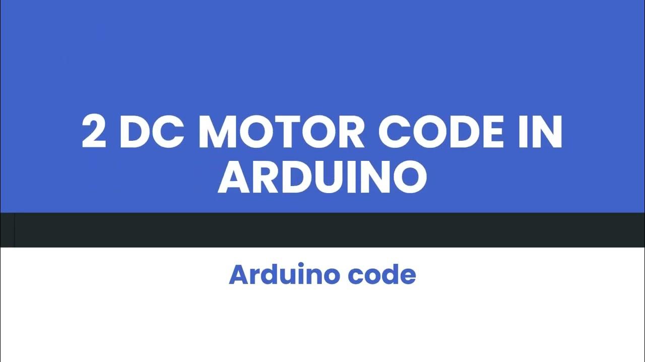 Arduino Code- DC Motor - YouTube