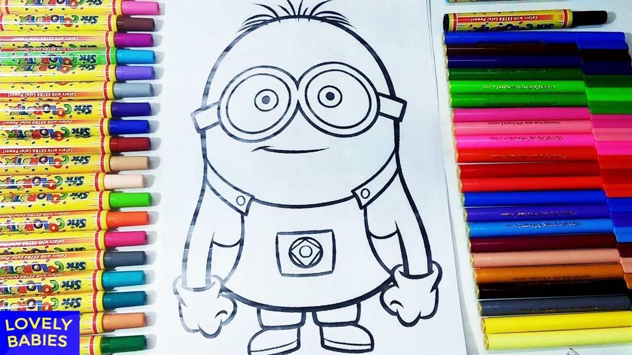 Learn Colors for Kids | Minions Coloring Pages for Kids | Fun Coloring ...