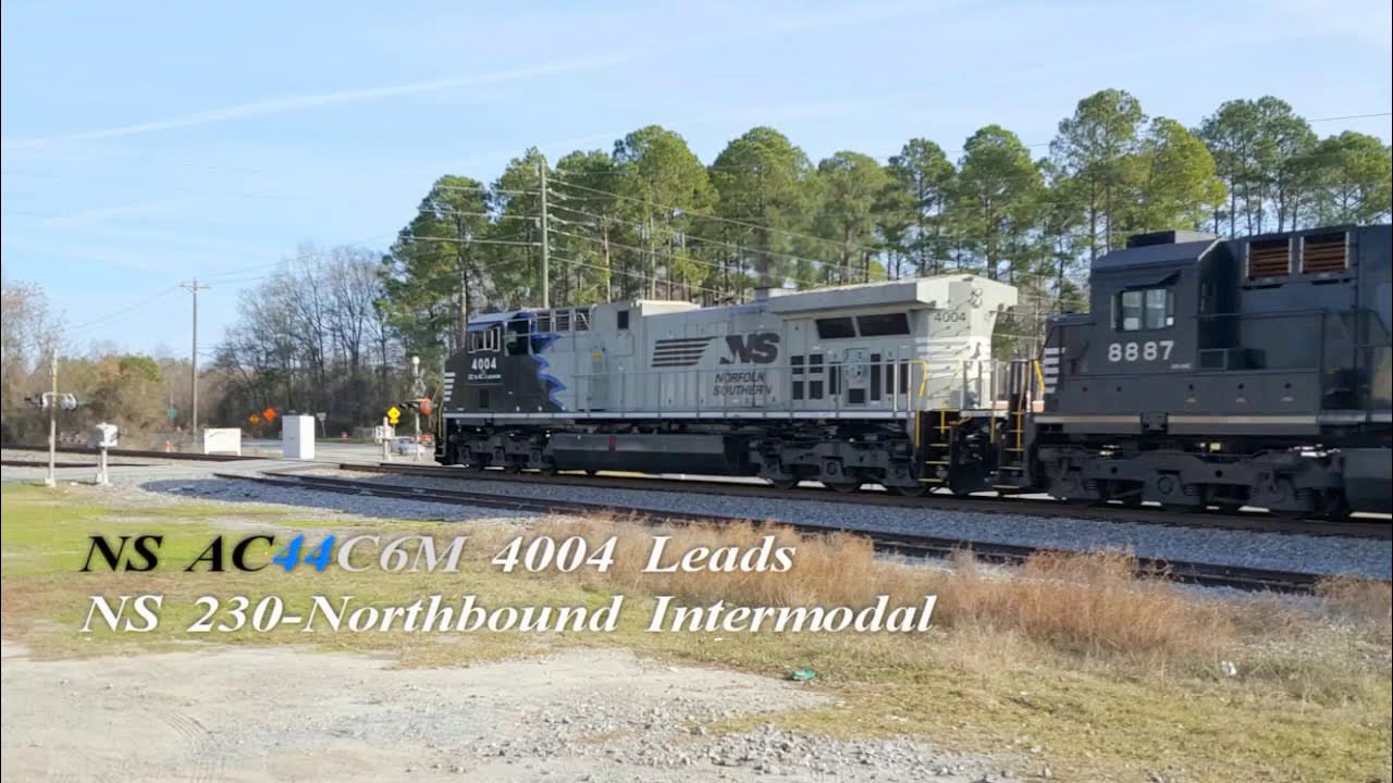 2-4-2017: Dash 9 Leads NS 276 & DC-to-AC NS AC44C6M 4004 and Tophat Lead NS 230 Thru Bonaire, GA ...