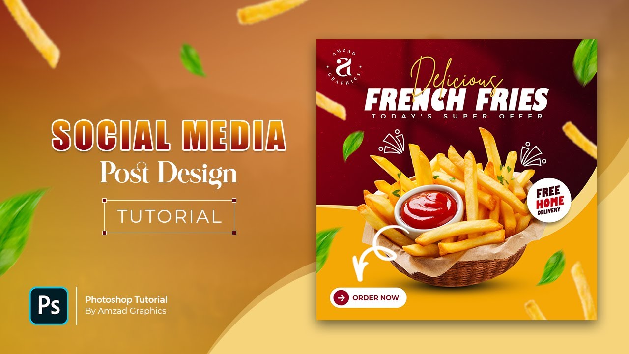 French Fries Social Media Post Design in Photoshop | Ads Design ...