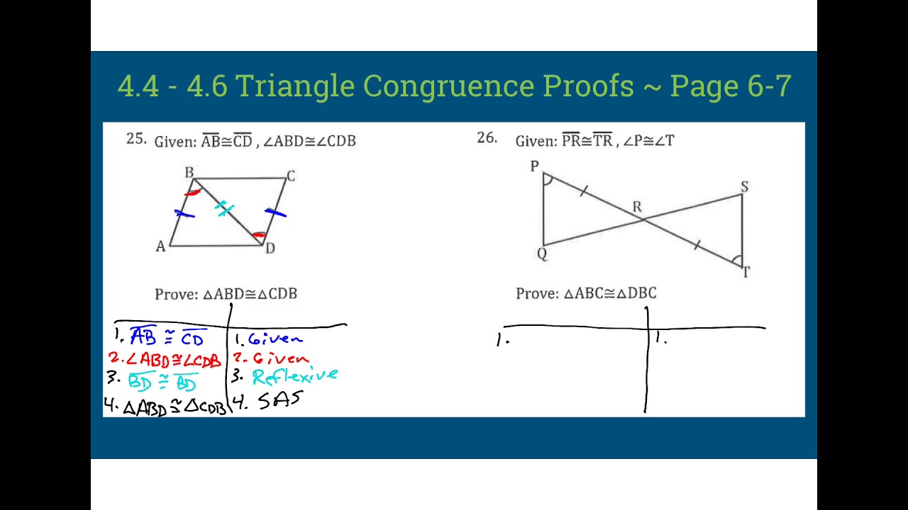 Geom Proofs 6 - 7 Video 2 - YouTube