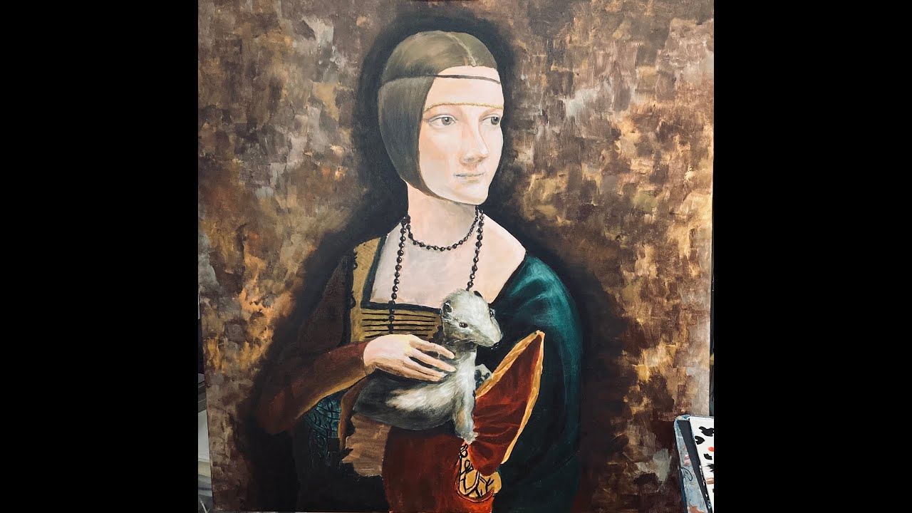 다빈치의 담비를 안은 여인 그리기 Drawing a The Lady with the Ermine by Leonardo da ...
