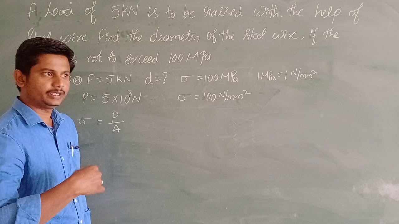 simple stress and strain problems -5 - YouTube