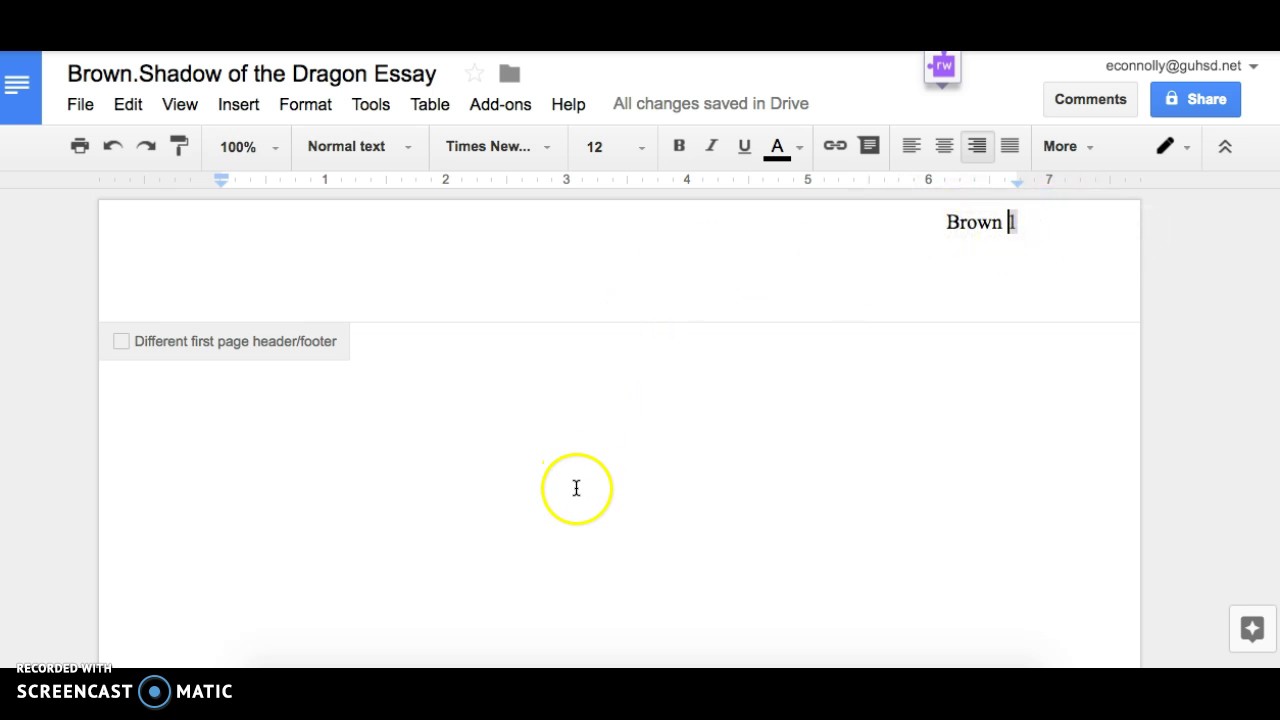 How To Set Up Your Essay in MLA Format - YouTube