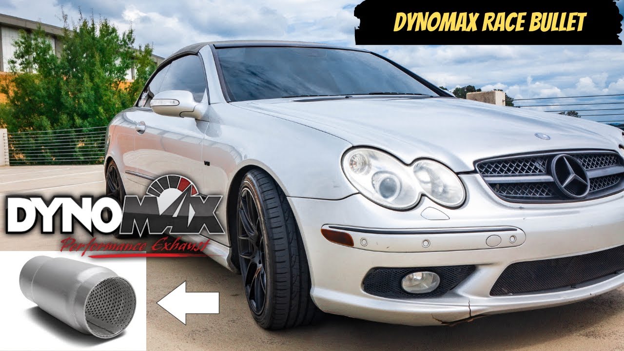 Custom Exhaust For The CLK500 DynoMax Race Bullet Muffler Exhaust Setup ...