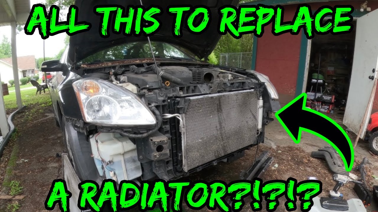 Replacing a Nissan Altima Radiator WITHOUT DISCHARGING A/C OR REMOVING ...
