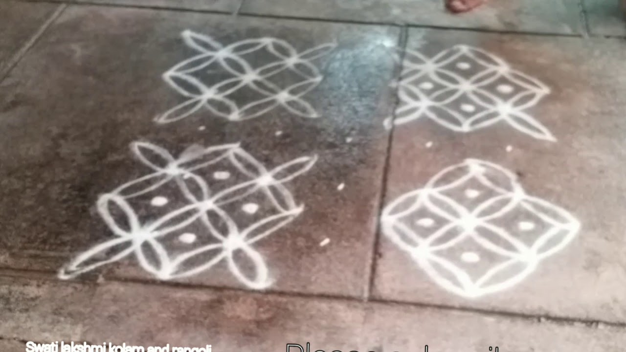 Flower kolam / simple and daily design kolam / dot kolam 5×5 / - YouTube