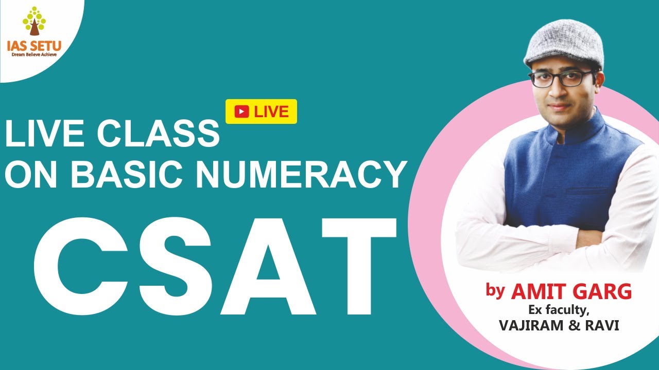 Live class on Basic Numeracy by Amit Garg (Ex Vajiram) - YouTube