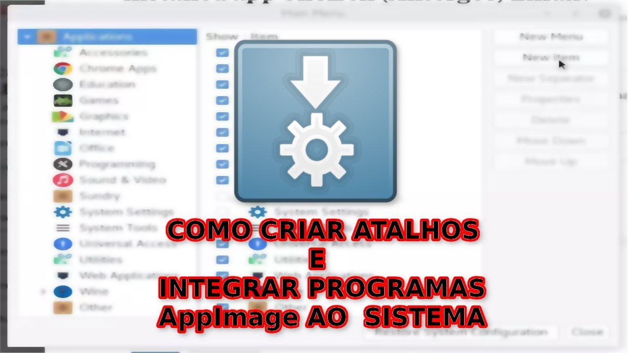 Como Criar Atalhos de AppImage - YouTube