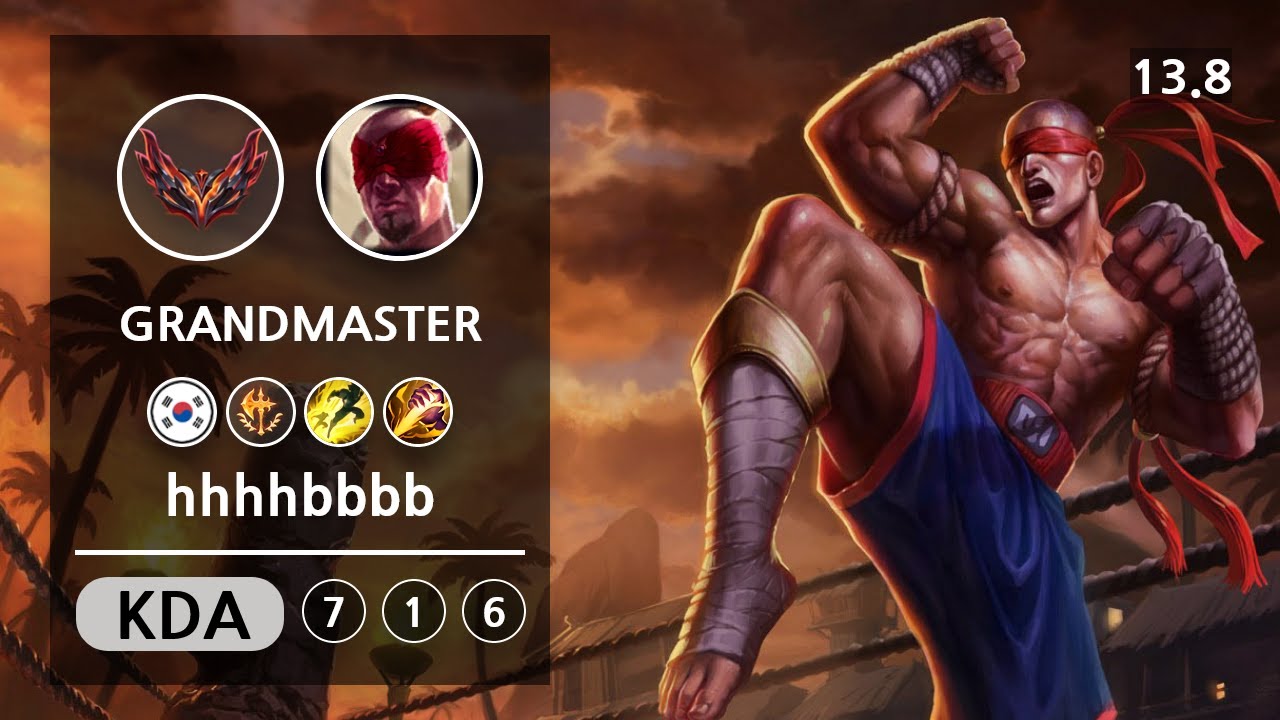 롤 그랜드마스터 정글 리신 " hhhhbbbb " | Patch 13.8 - YouTube
