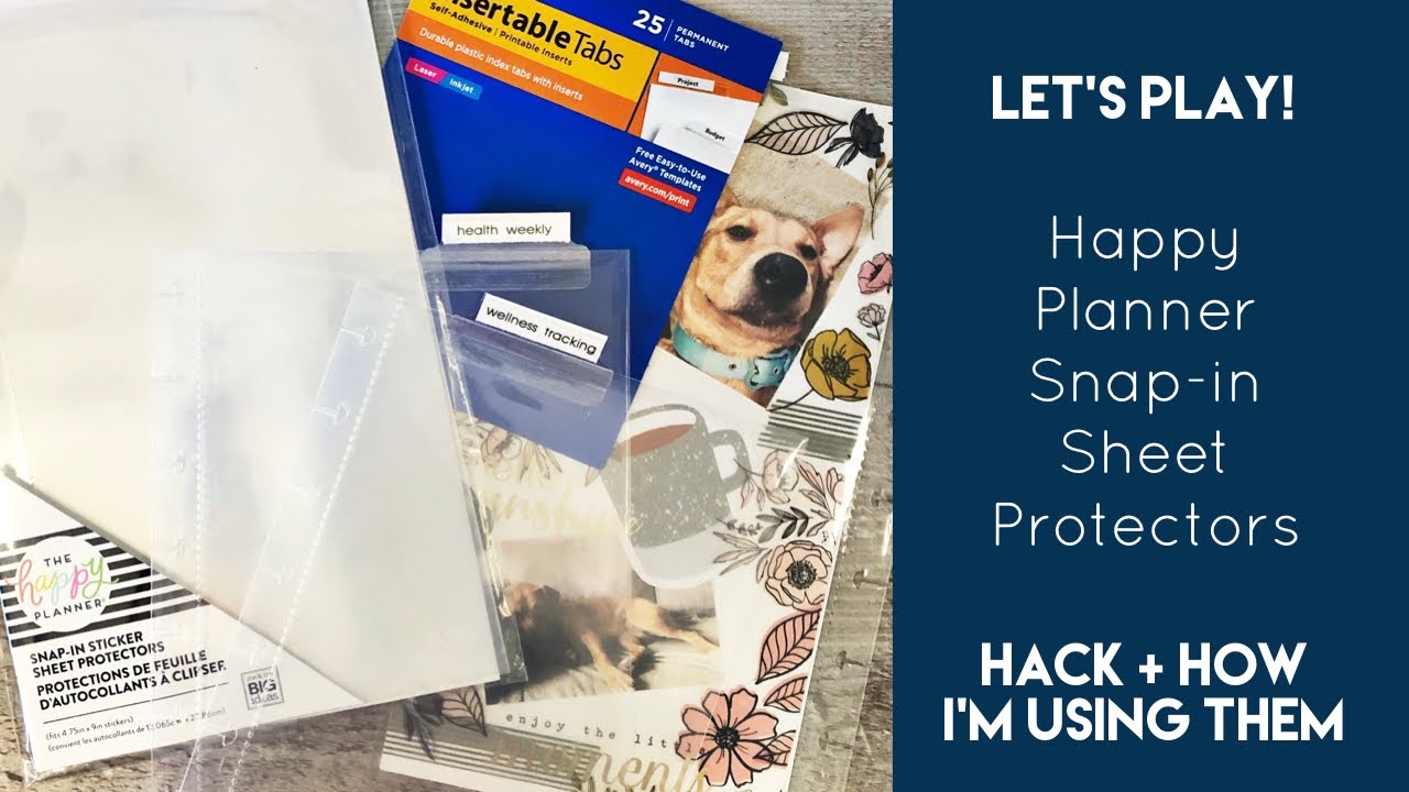 Snap-in Sticker Sheet Protectors Hack | The Happy Planner - YouTube