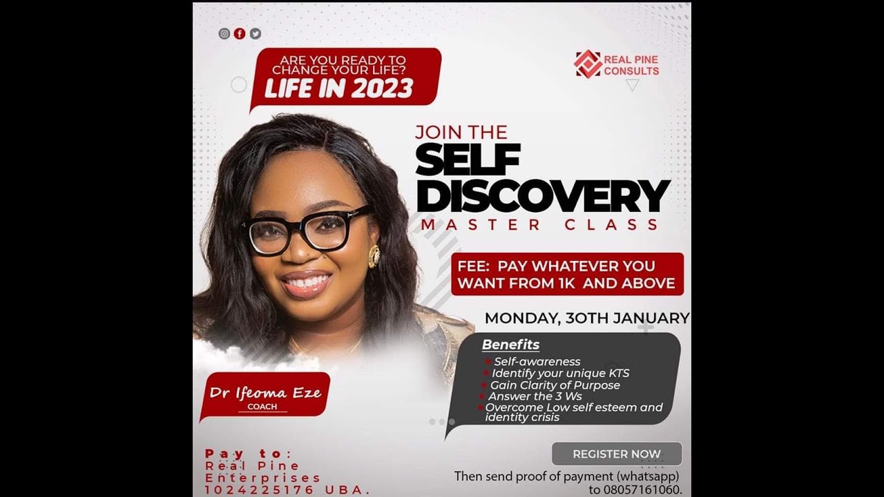 SELF DISCOVERY MASTERCLASS - YouTube