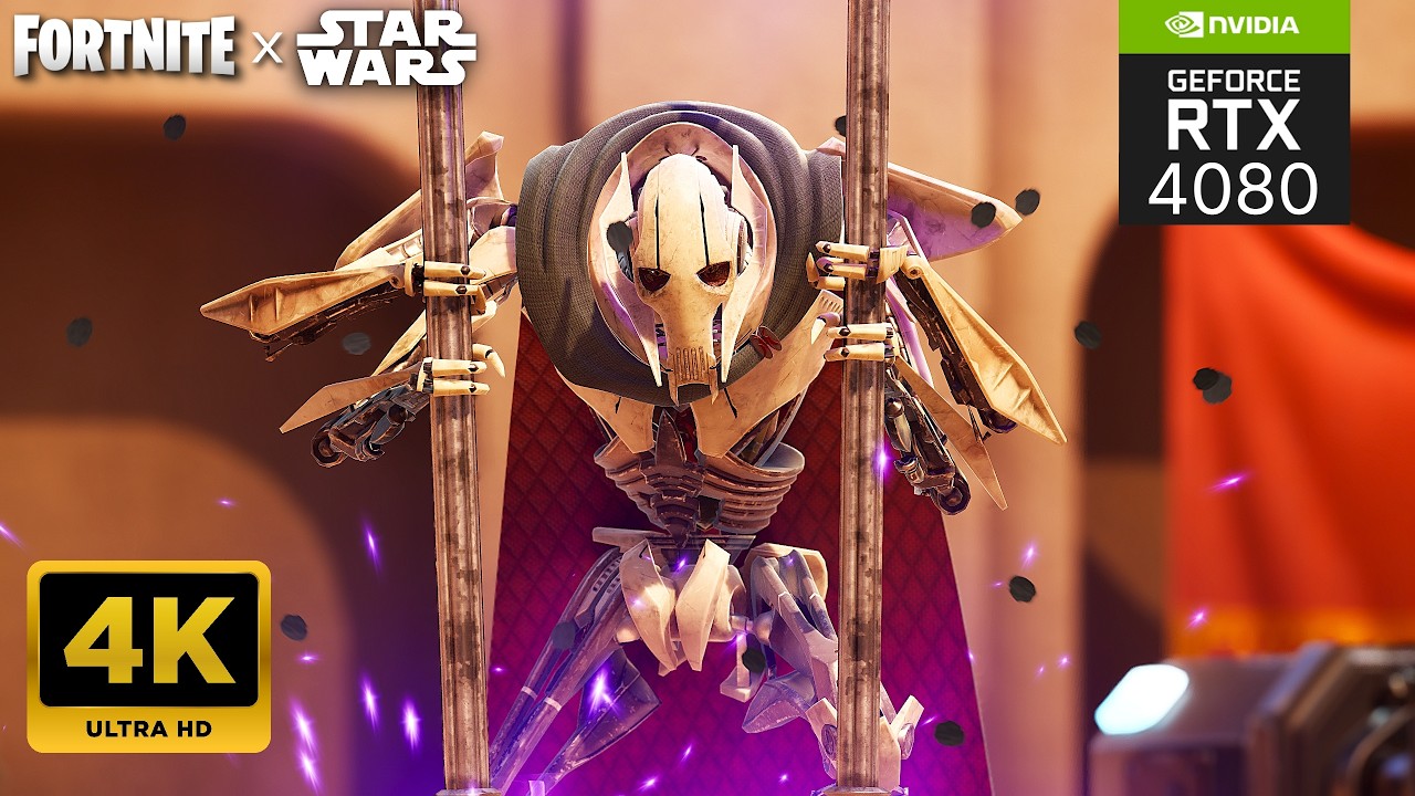 General Grievous 4K Gameplay | FORTNITE x STAR WARS - Galactic Battle ...