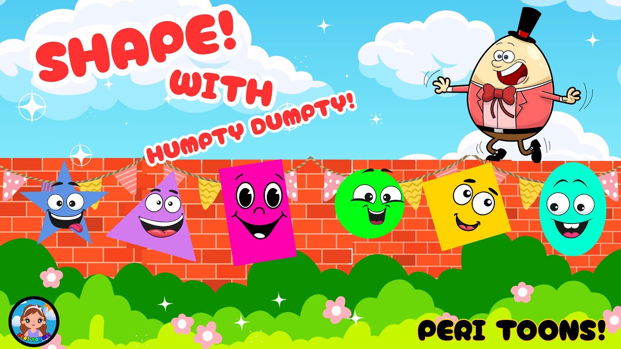 Humpty Dumpty Teaches Shapes! | Shape Song for USA Kindergarten Kids ...