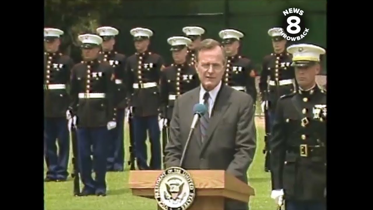 News 8 Throwback 1987: Vice President George H.W. Bush visits Marines ...