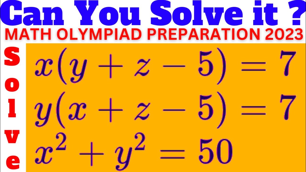 Solving This Crazy Algebra Problem - Math Olympiad Challenge - YouTube