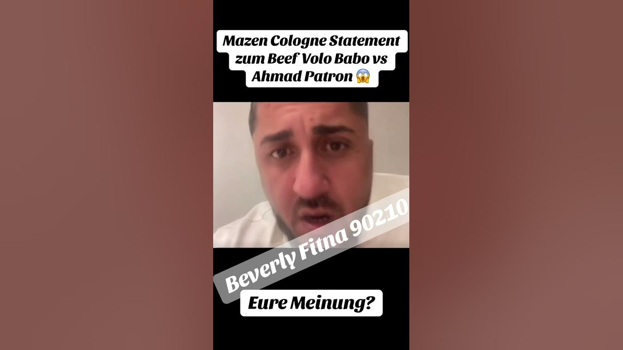 Mazen Statement zum Beef Volo vs Ahmad Patron 😱 #mazencologne #statement #volobabo #ahmadpatron ...